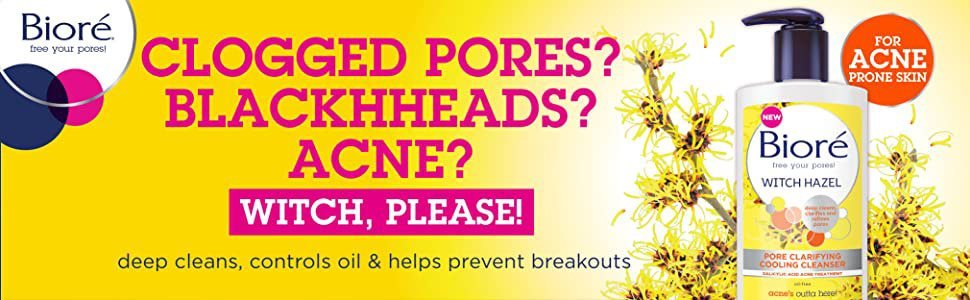 Biore Witch Hazel Pore Clarifying Cooling Cleanser - 200ml