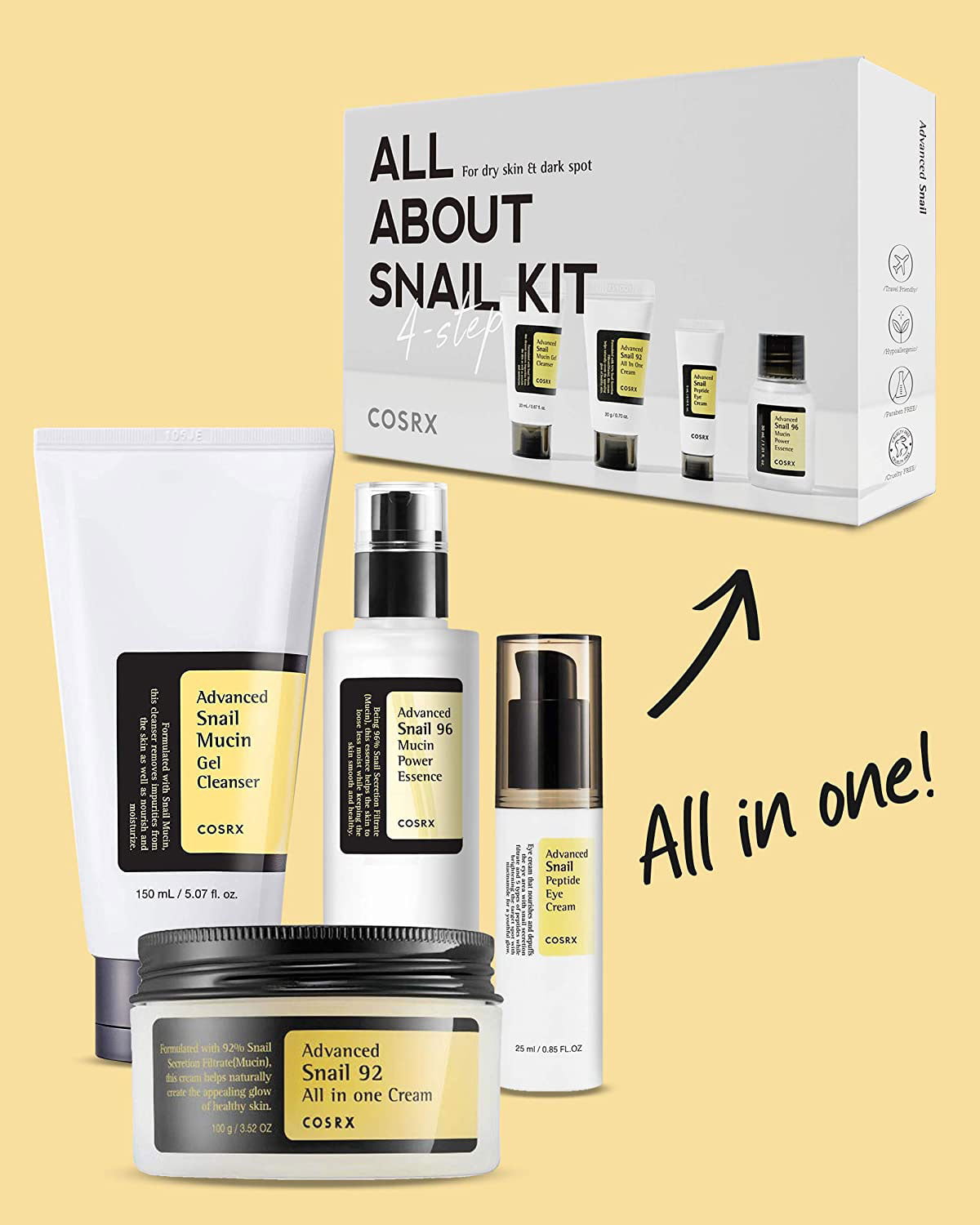 Cosrx All About Snail Kit 4-step