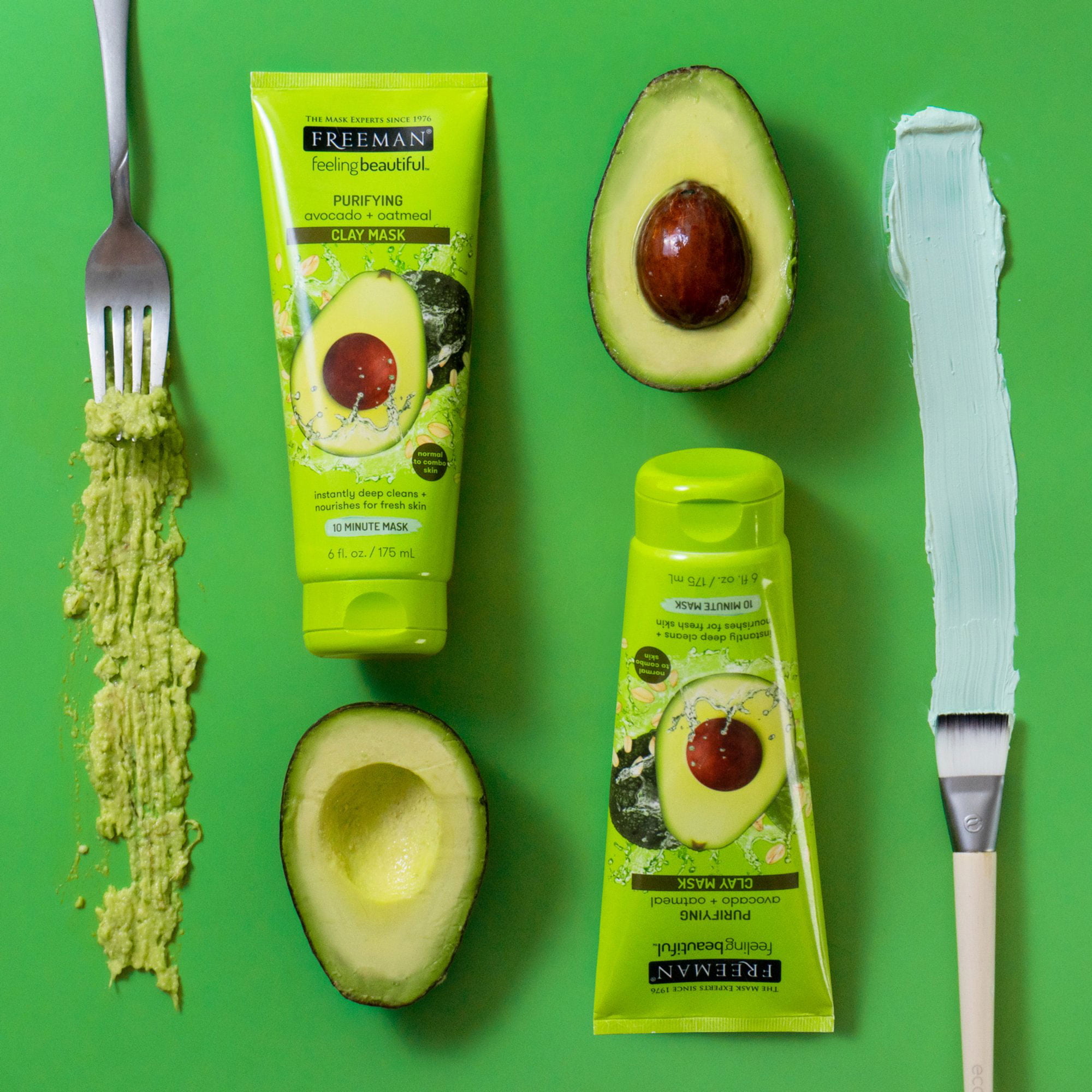 FREEMAN Purifying Avocado Oatmeal Facial Clay Mask - 175ml