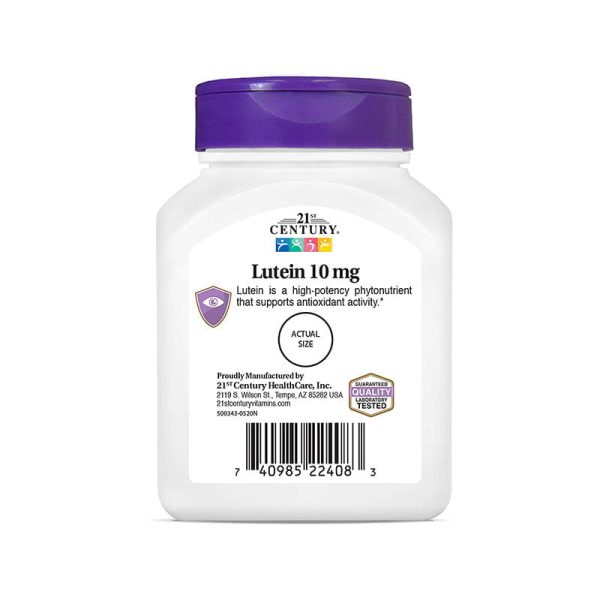 21st Century Lutein 10mg - 60 Tablets - SKINCARE SHOP
