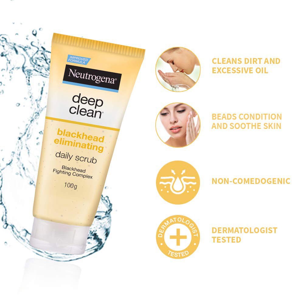 Neutrogena Deep Clean Scrub Blackhead Eliminating Daily Scrub - 100gm