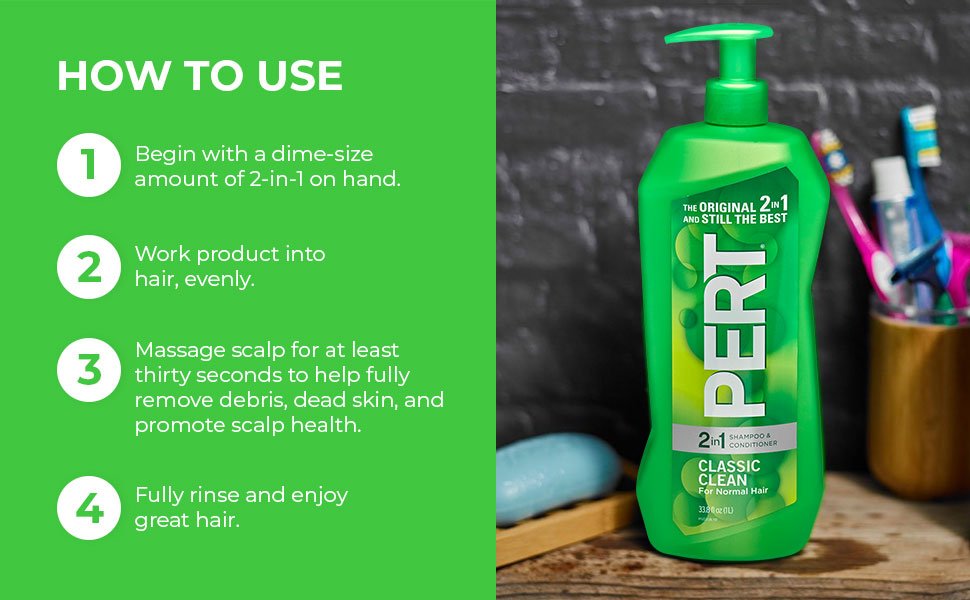 Pert Classic Clean 2in1 Shampoo & Conditioner 1L - SKINCARE SHOP