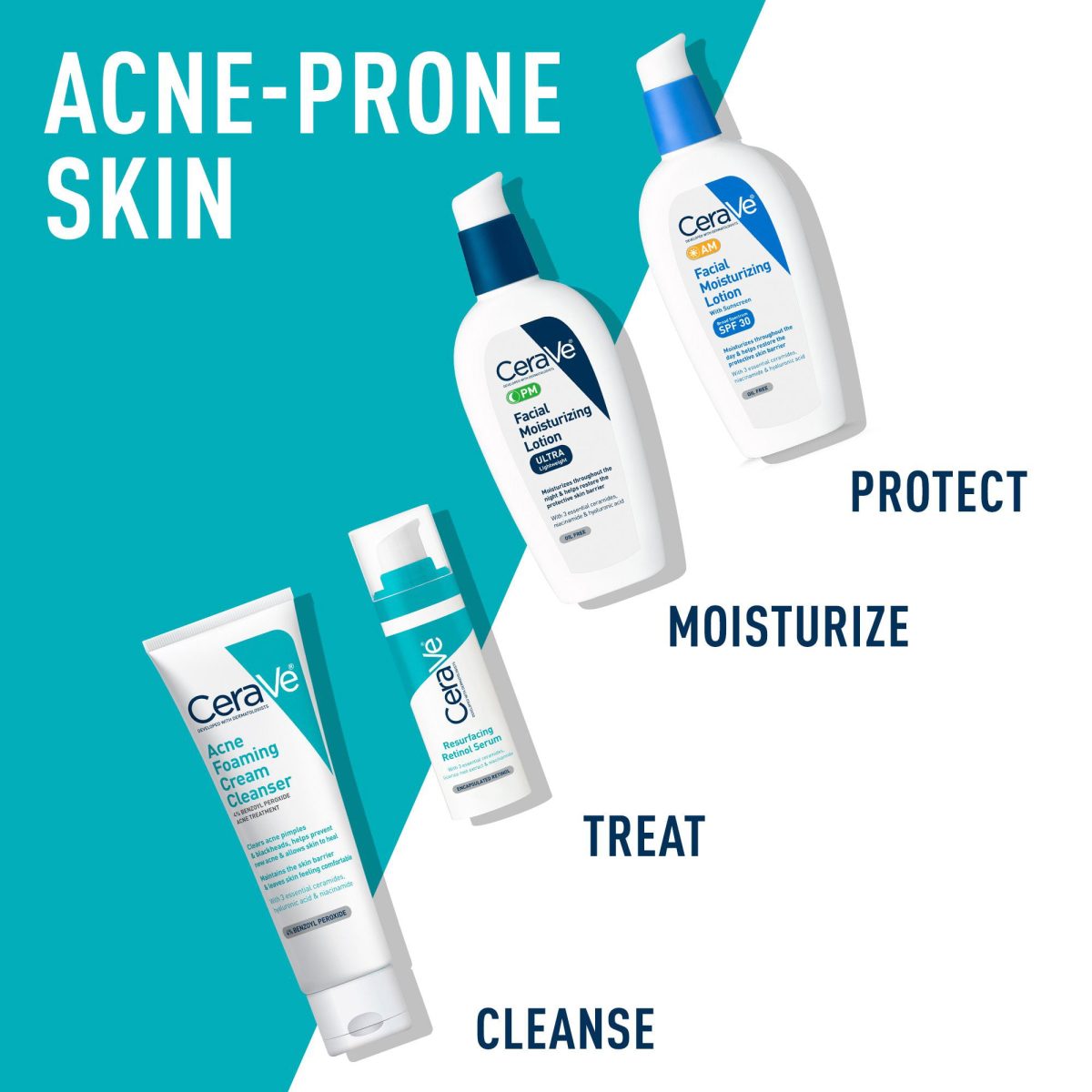 CeraVe Acne Foaming Cream Cleanser 150ml SKINCARE SHOP CeraVe Acne Foaming Cream Cleanser 150ml SKINCARE SHOP