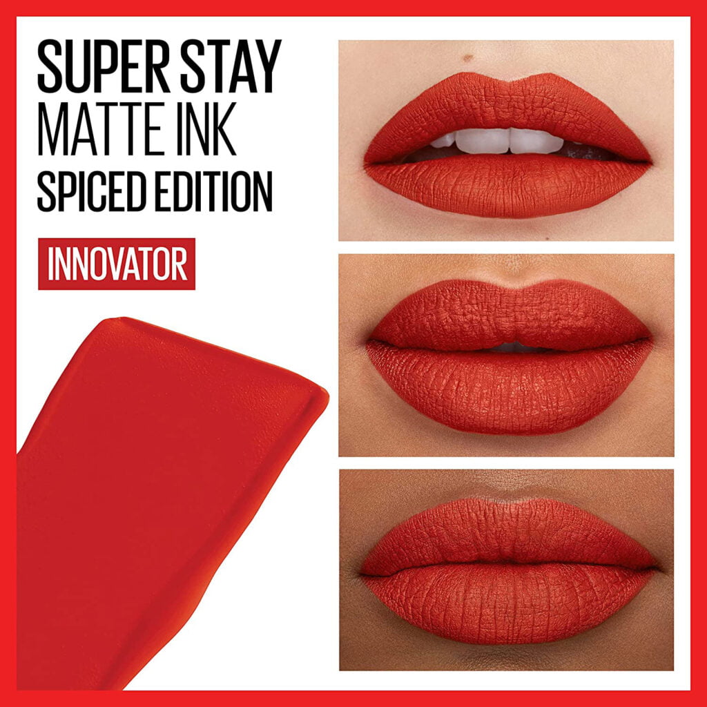 Maybelline New York Superstay Matte Ink Orange Red Liquid Lipstick ...