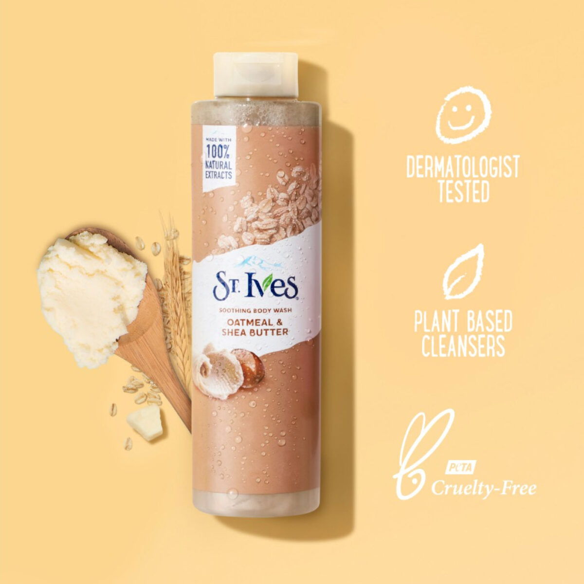 St. Ives Soothing Body Wash Oatmeal And Shea Butter - 450ml - SKINCARE SHOP