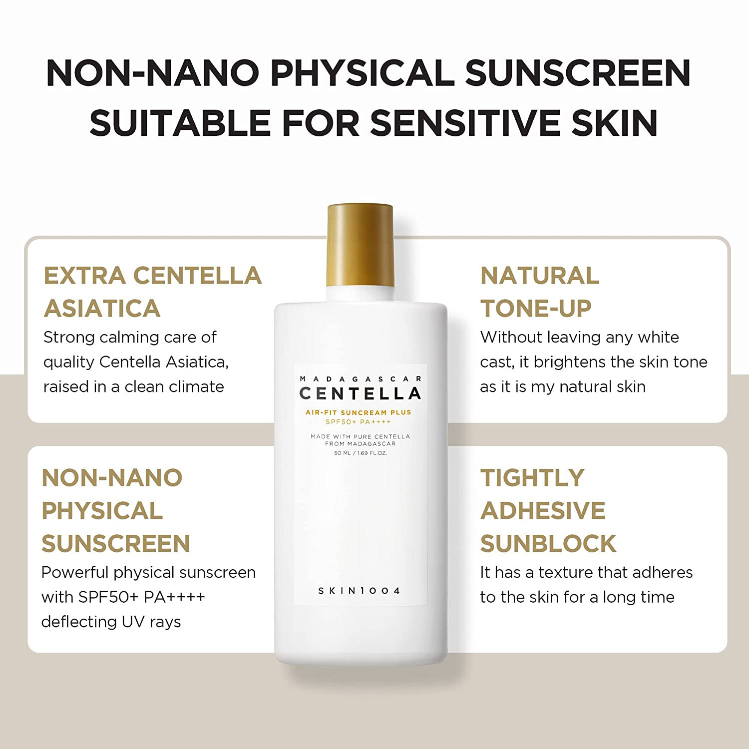 SKIN1004 Madagascar Centella Air Fit Suncream SPF50+ PA++++ 50ml ...
