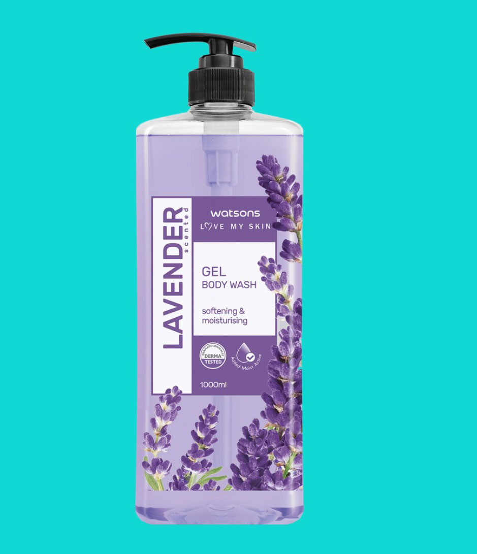 Watsons Lavender Softening & Moisturising Gel Body Wash - 1000ml - SKINCARE SHOP