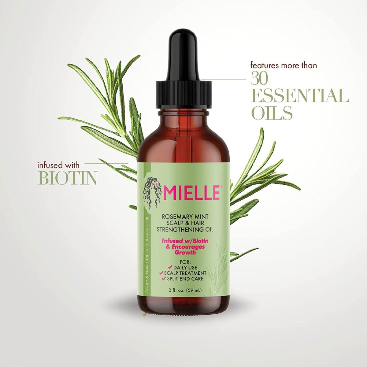 Mielle Rosemary Mint Scalp & Hair Strengthening Oil - 59ml - SKINCARE SHOP