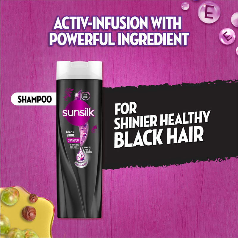Sunsilk Black Shine Shampoo - 300ml - SKINCARE SHOP