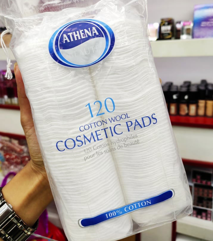 Athena Beaute Cotton Wool Cosmetic Pads 120 pcs - SKINCARE SHOP