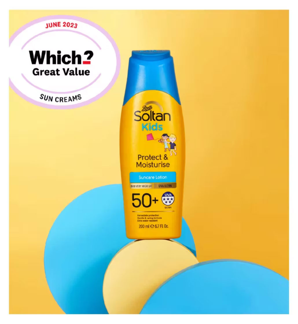 Boots Soltan Kids Protect & Moisturise Lotion SPF50+ 200ml - SKINCARE SHOP