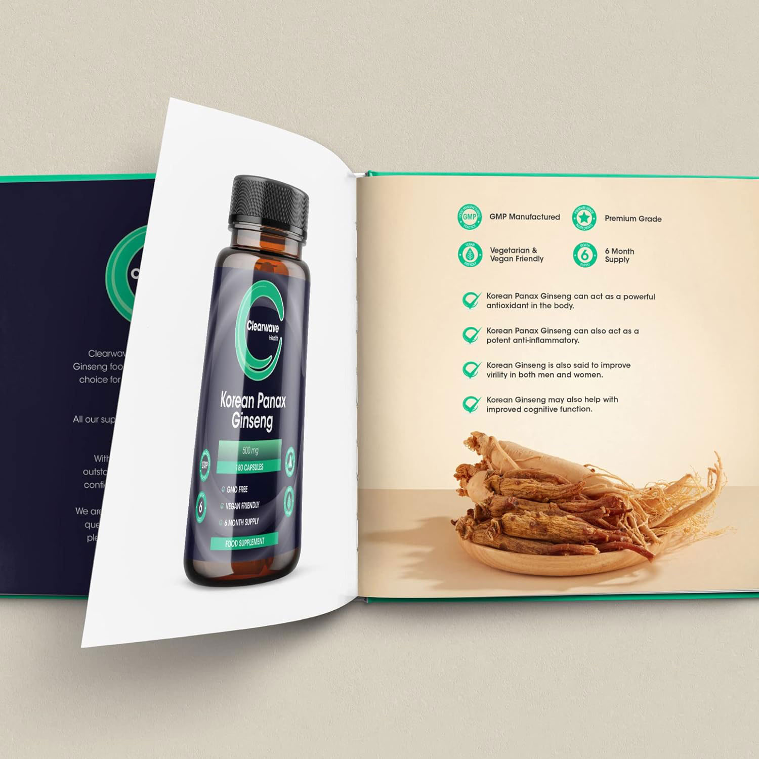 Clearwave Health Korean Panax Ginseng 500mg - 180 High Strength ...