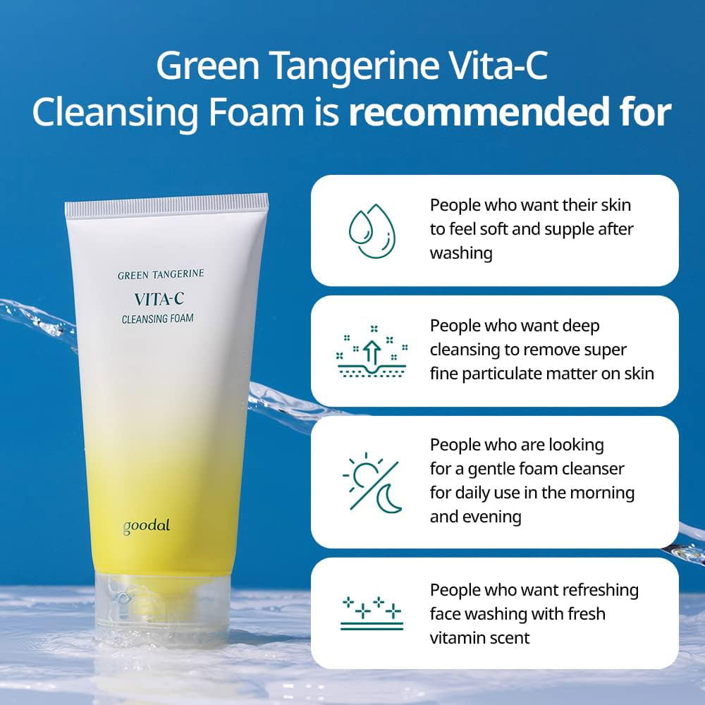 Goodal Green Tangerine Vita C Cleansing Foam - 150ml - SKINCARE SHOP