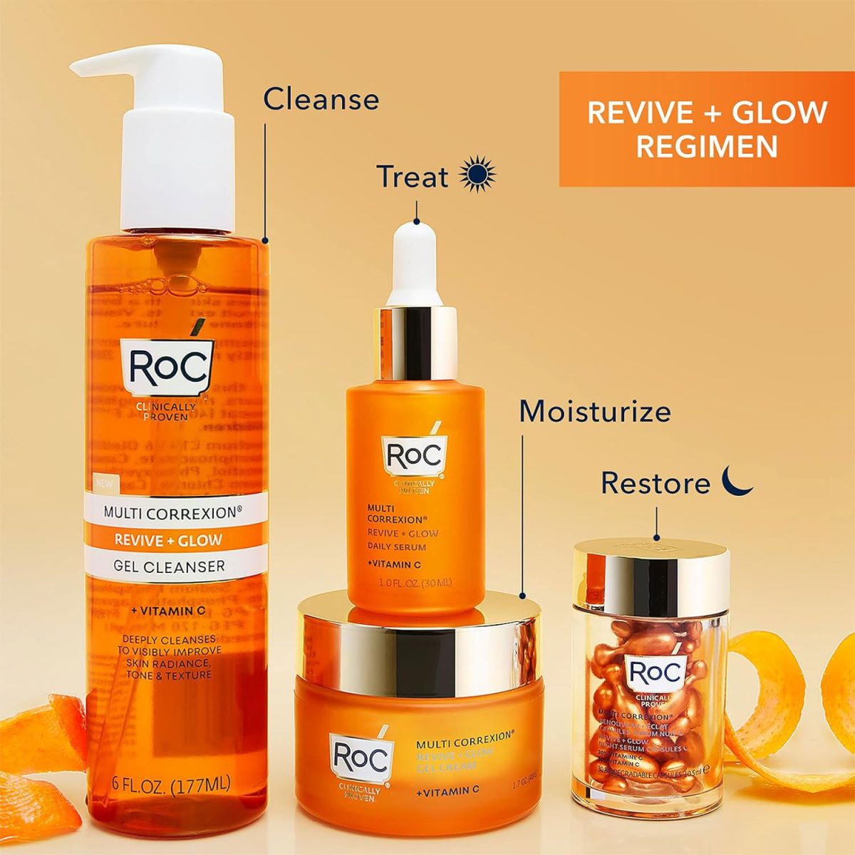 RoC Multi Correxion Revive + Glow Gel Facial Cleanser - 177ml - SKINCARE SHOP