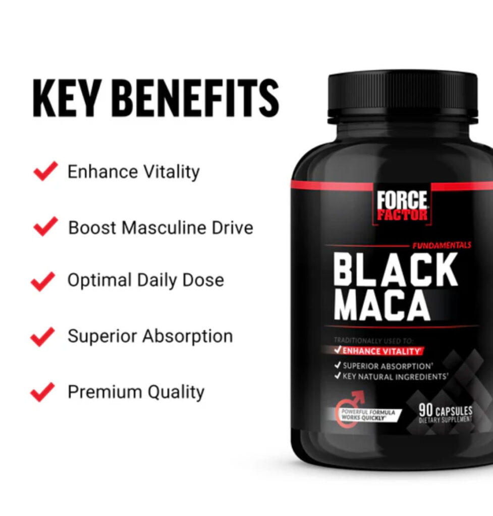Force Factor Black Maca - 90 Capsules - SKINCARE SHOP