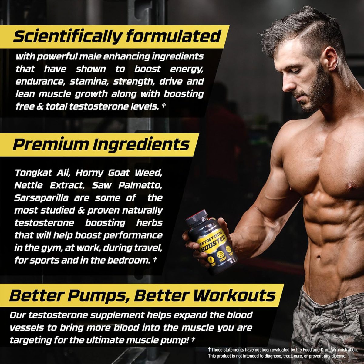 HYLITE NUTRITION Testosterone Booster - 60 Capsule - SKINCARE SHOP