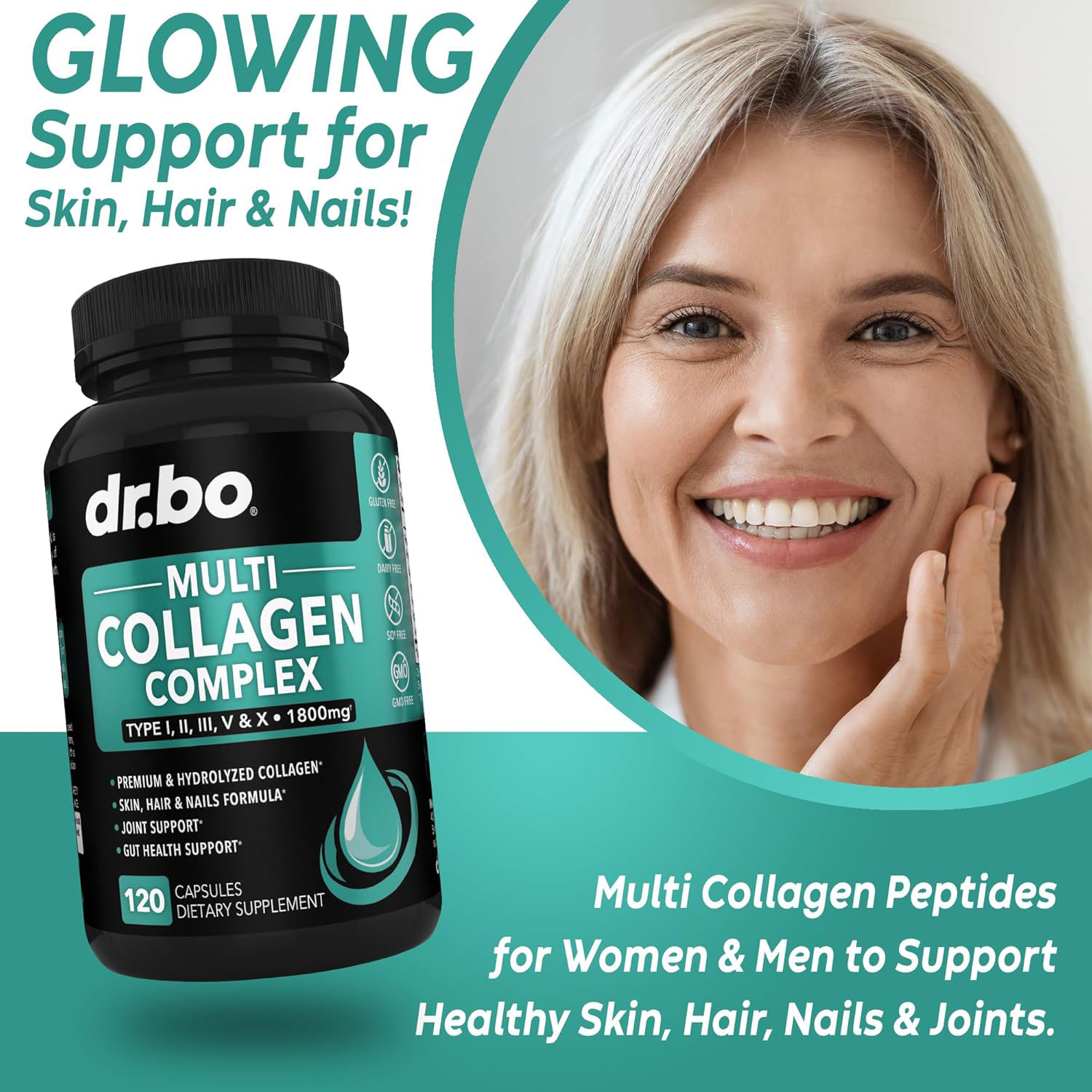 Dr.bo Multi Collagen Complex - 120 Capsules - SKINCARE SHOP